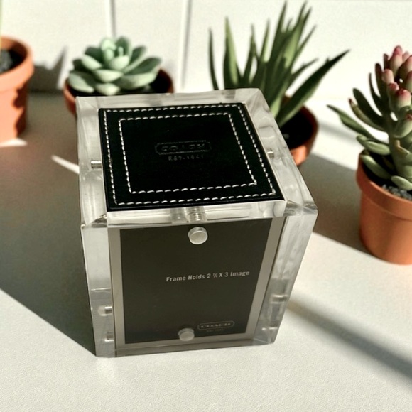 Coach | Accents | Rare Coach Leatherware Magnetic Acrylic Photo Cube ...